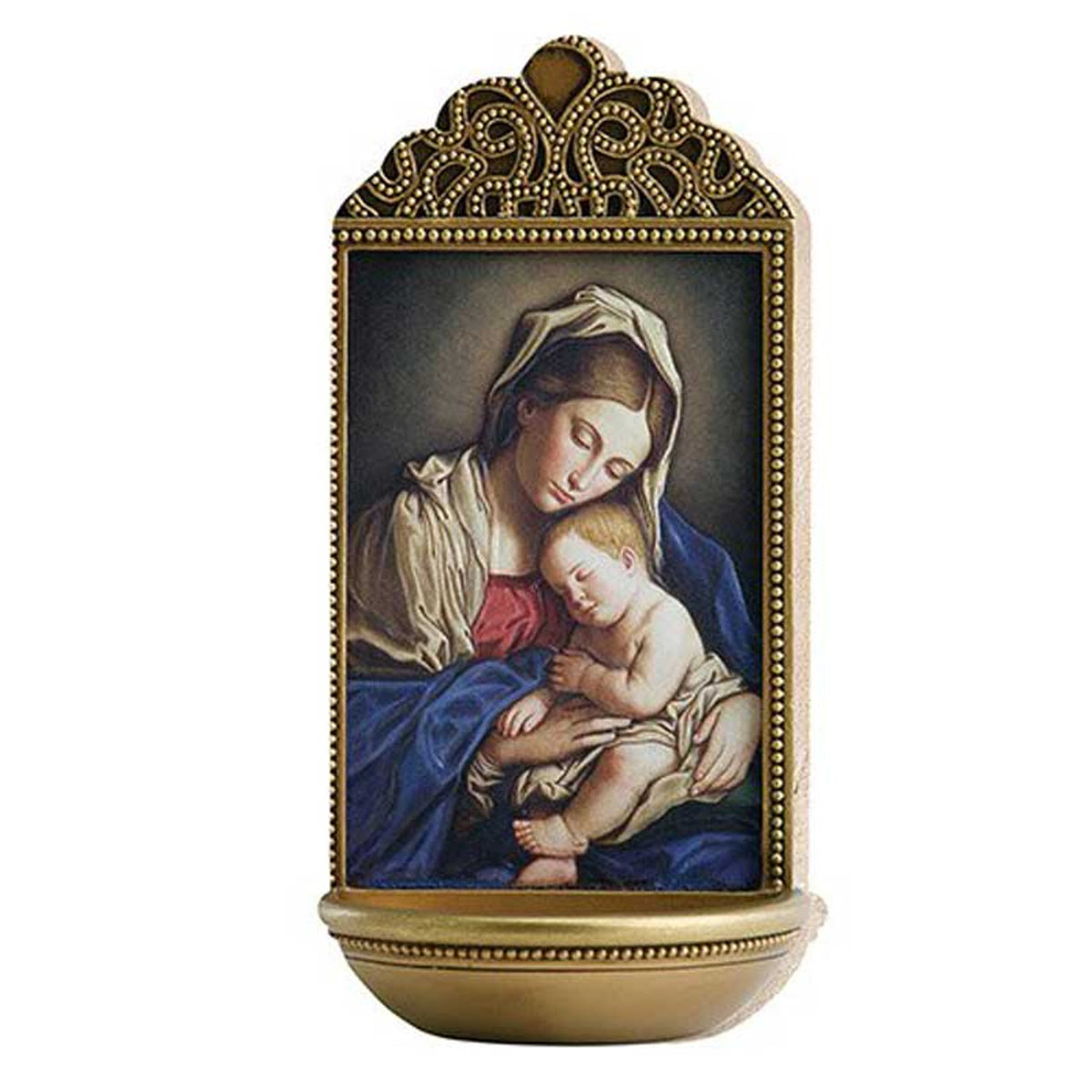 Madonna and Child 6" Holy Water Font – Universal Church Supplies Inc